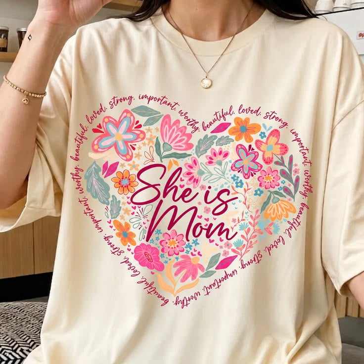 Boho Mom Shirt, Floral Mama Clipart, Abstract Mom, Mothers Day Shirt ...