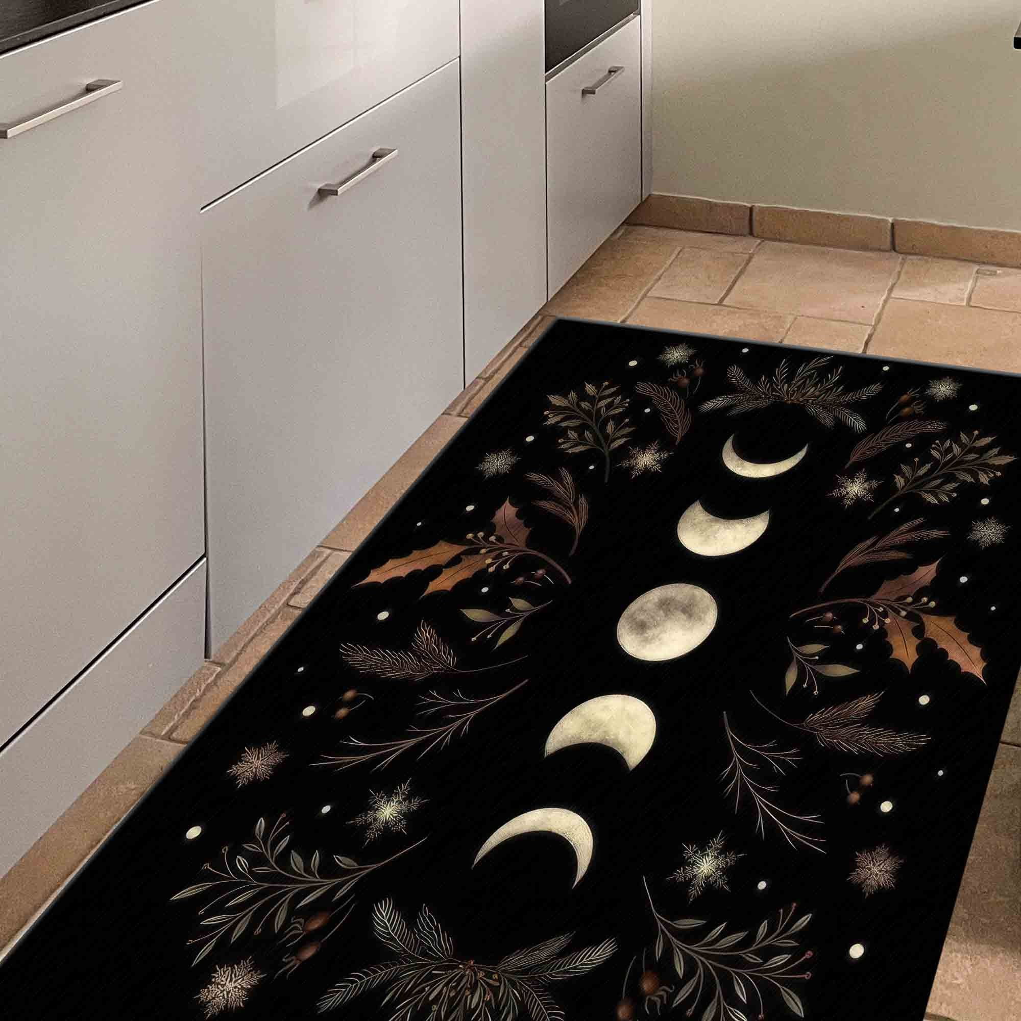 Boho Moon and Flowers Rugs, Moon Rugs, Boho Moon Rugs, Modern Rug, Wall ...