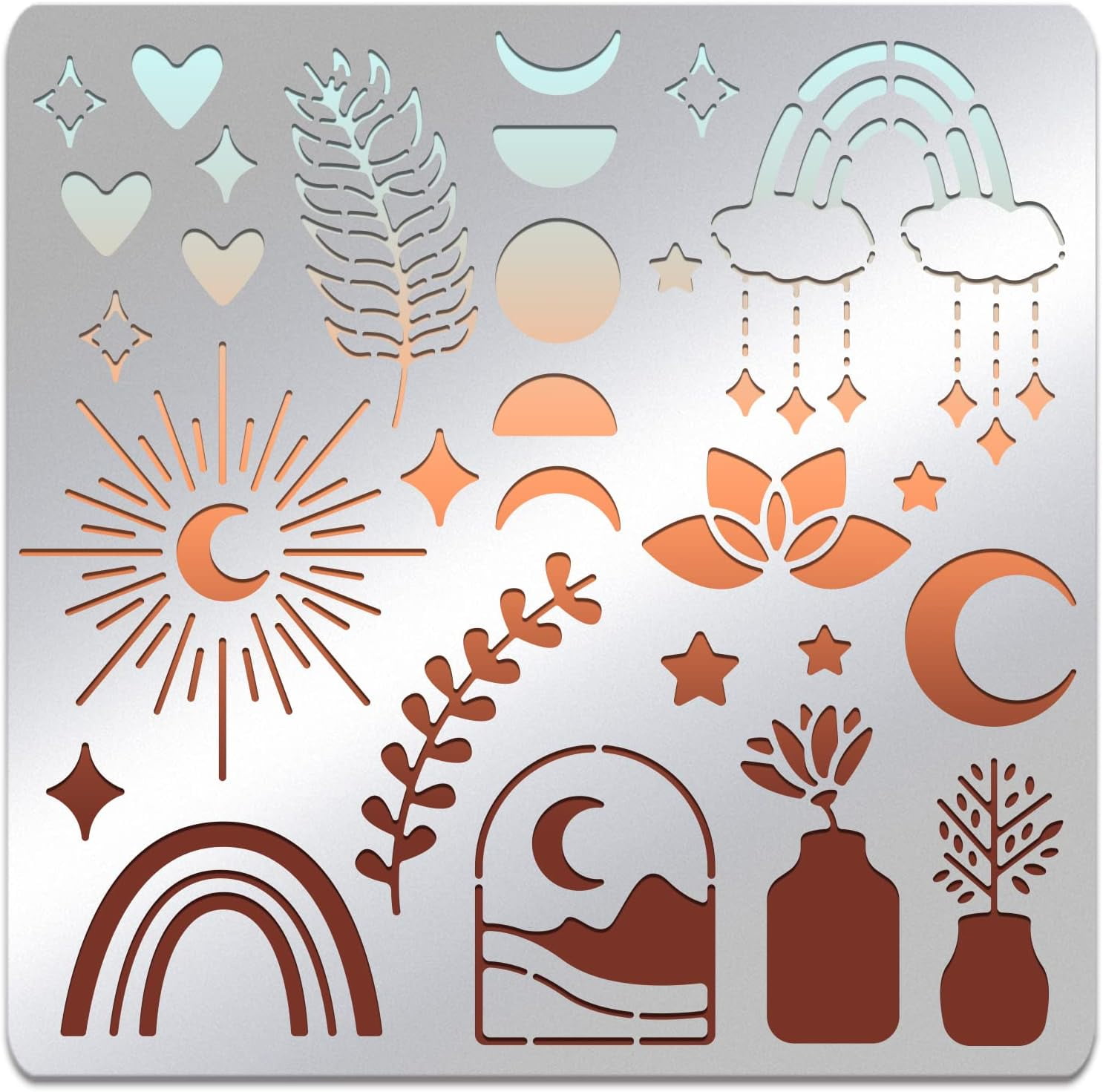 Planner Stencils Chinco 4-Piece Metal Stencil Set - Geometry Style ...