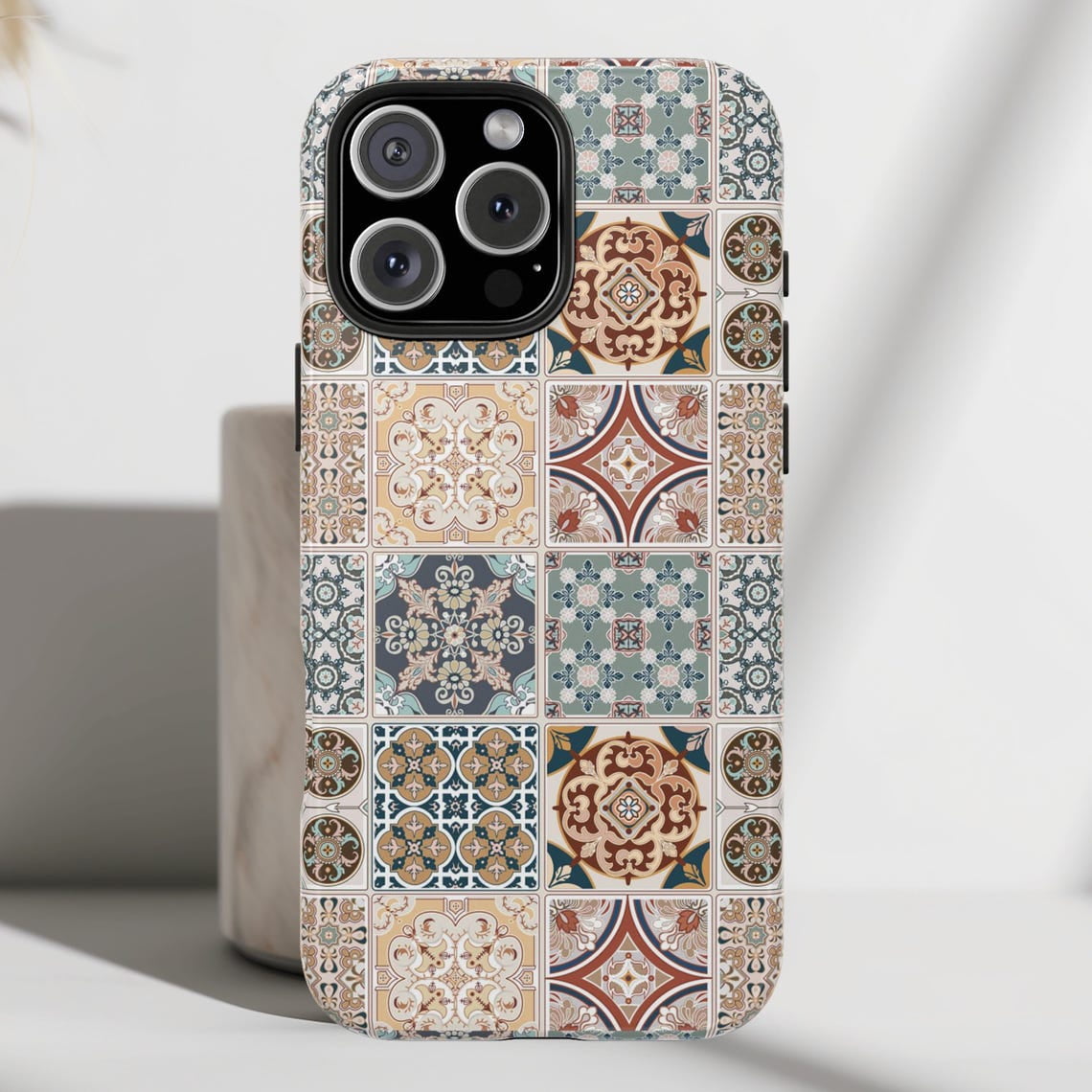 Boho Moroccan Tile Phone Case for iPhone 11 12 13 14 15 16 Pro Max ...