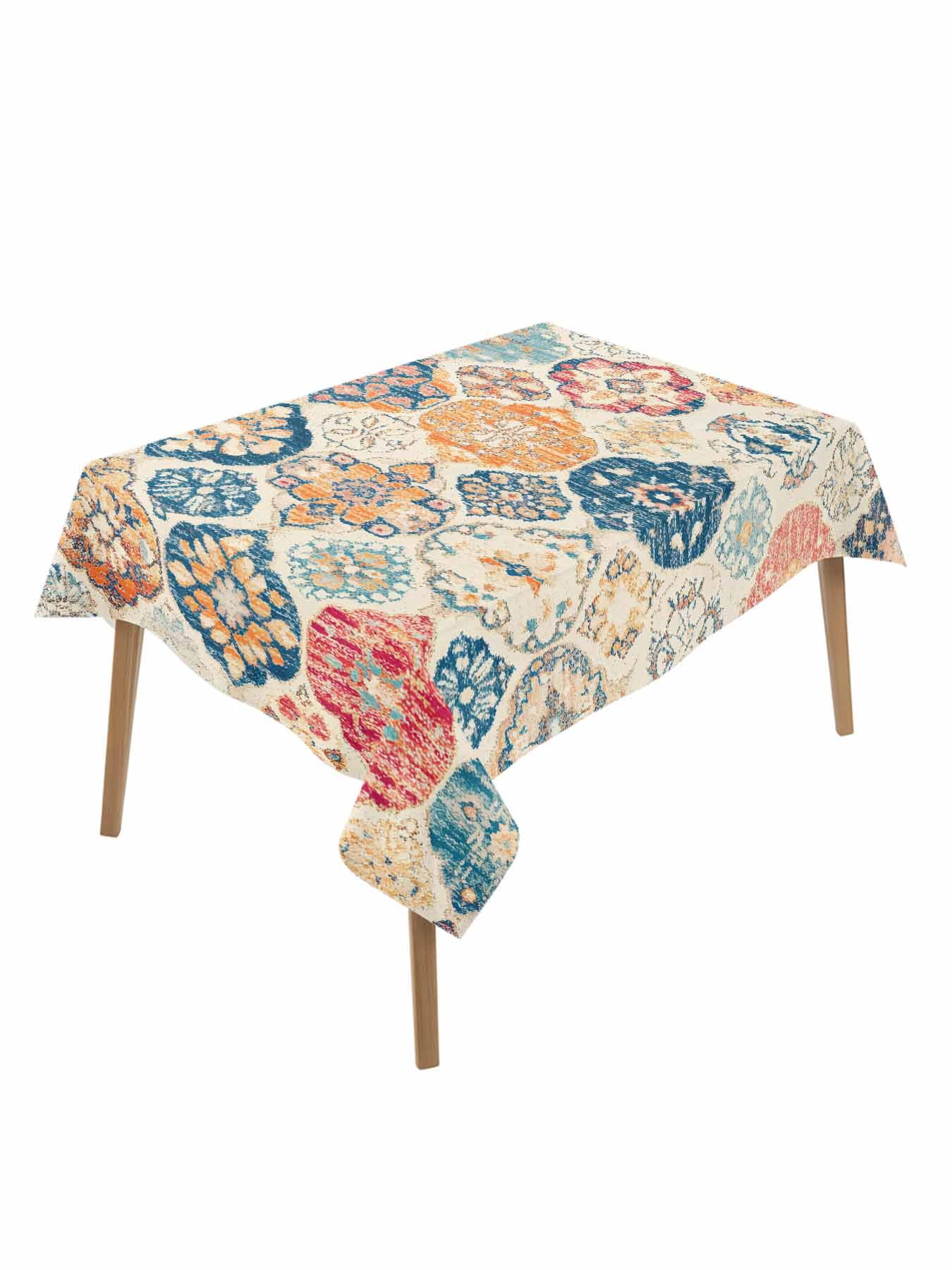Boho Morocco Table Cloth, Retro Farmhouse Ethnic Neutral Aesthetic ...