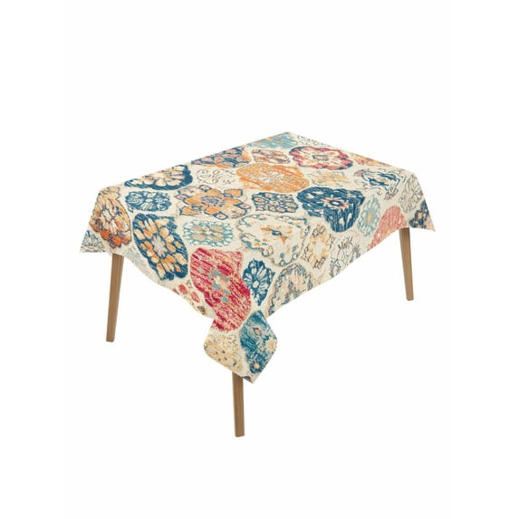Boho Morocco Table Cloth, Retro Farmhouse Ethnic Neutral Aesthetic ...