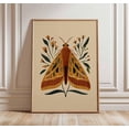 Boho Moth Wall Art Botanical Insect Poster Modern Nature Wall Decor ...