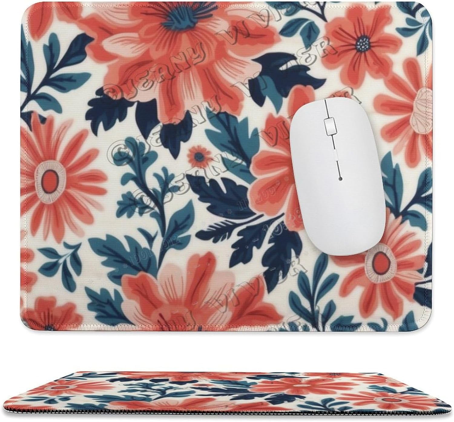 Boho Mouse Mat, Colored Flower Mouse Pad Boho Decor, Floral Mousepad ...