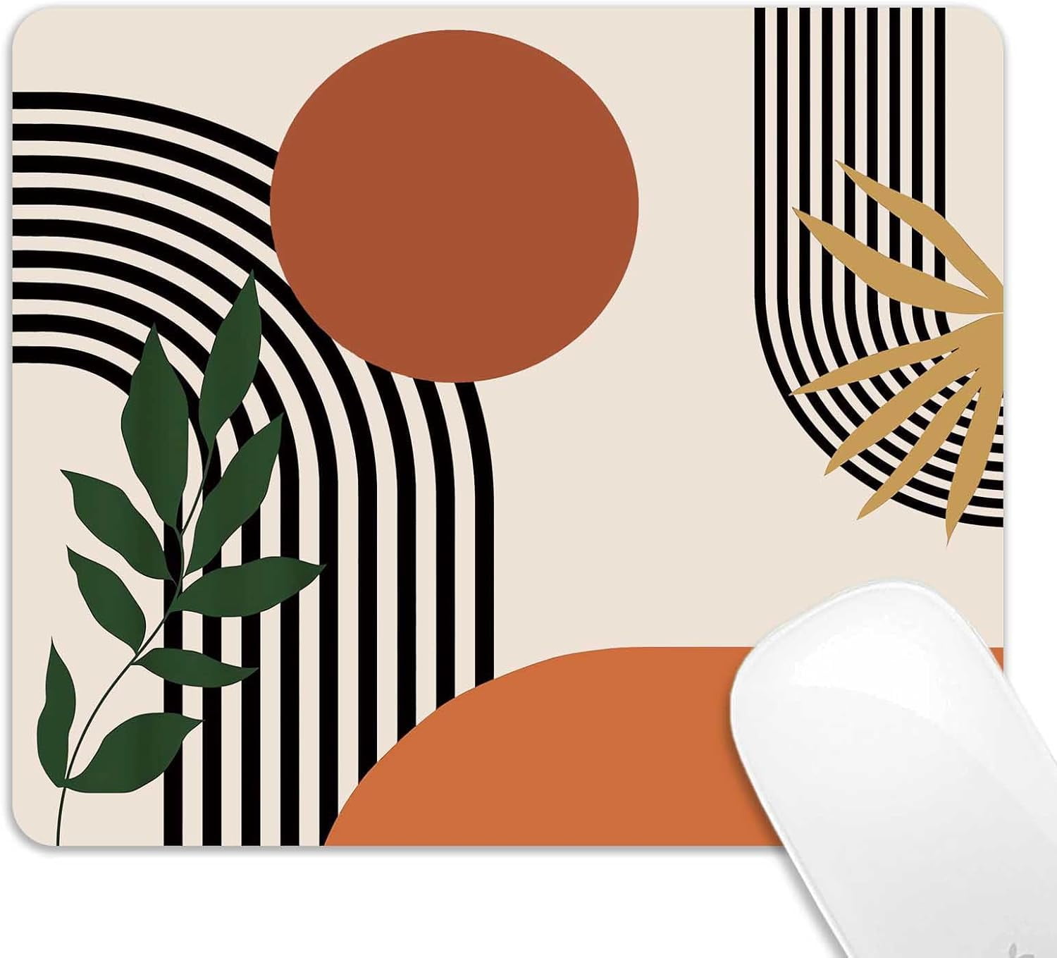 Boho Mouse Pad Cute Geometric Aesthetic Mousepad for Home Office Anti ...