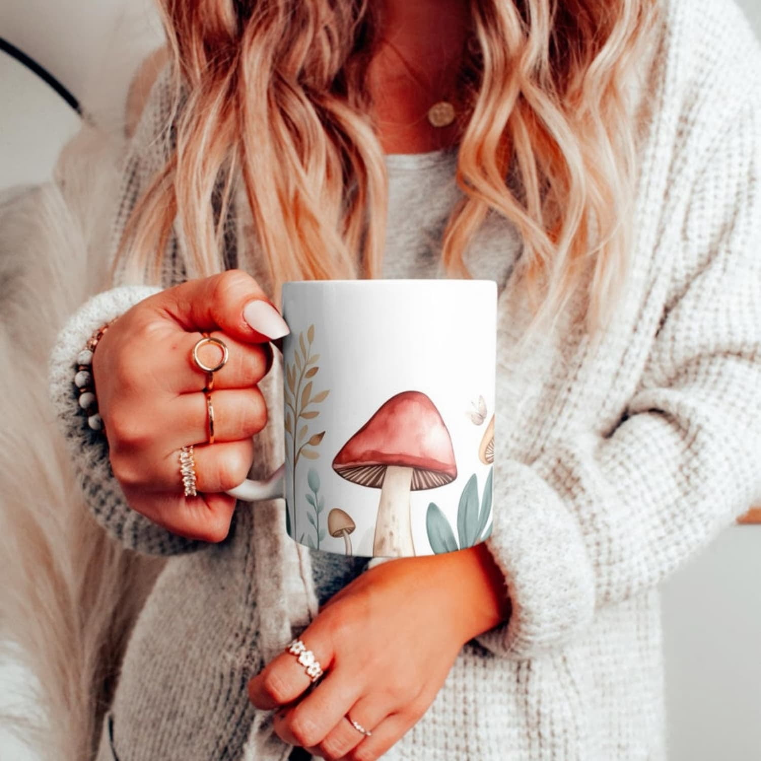 Boho Muoms Ceramic Mug, Toadstool Muoms Coffee Cup, Cute Muom est ...