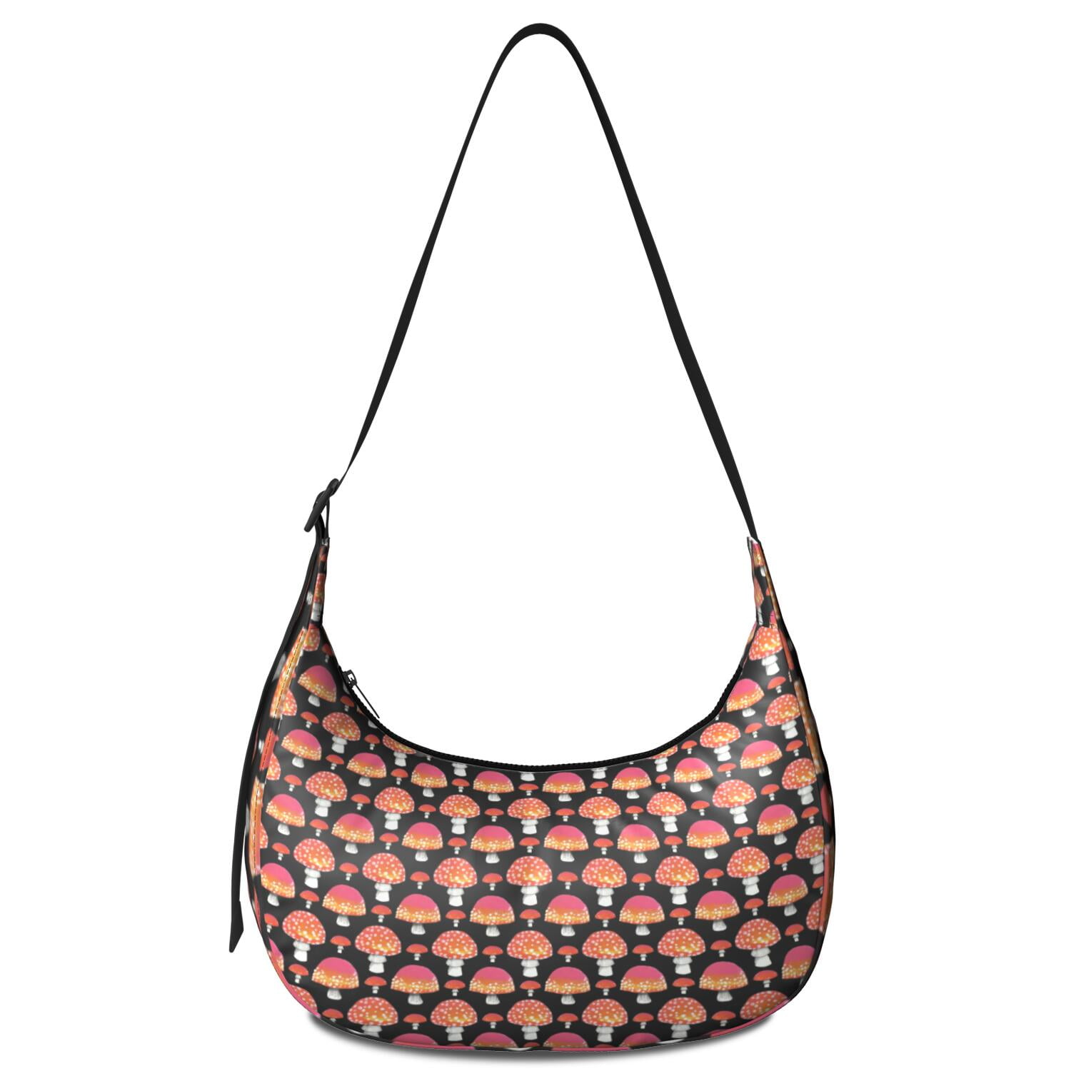 Boho Mushroom Crossbody Handbag for Women, Lightweight Water-Resistant ...
