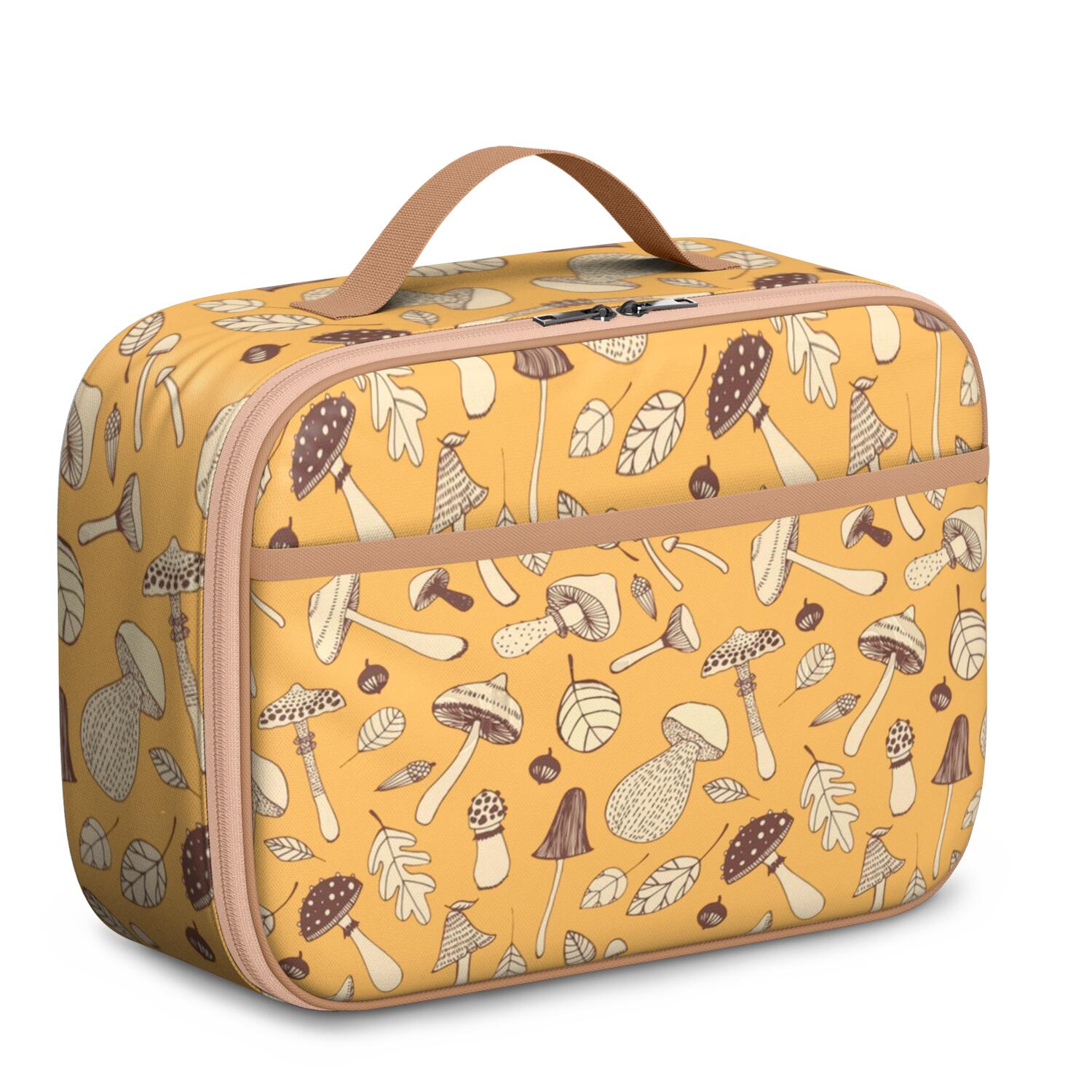 Boho Mushroom Insulated Lunch Bag - Vintage Thermal Lunch Box with ...
