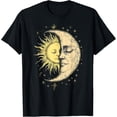 Boho Mystical Sun and Moon Aesthetic Celestial Vintage T-Shirt- Classic ...