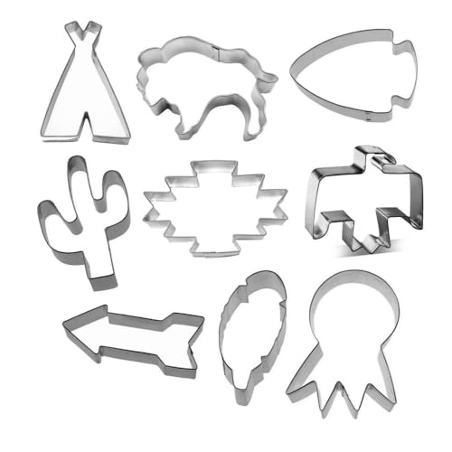 Boho Native Cookie Cutters – 9 Piece Set for Creative Family Baking ...