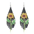 Boho Native Long Sunflower Tree Tassel Beaded Earrings for Women Tribal ...