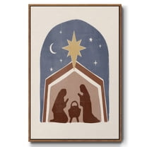 Christmas Holly and Ivy Fox - Framed Gallery Wrapped Holiday Canvas ...