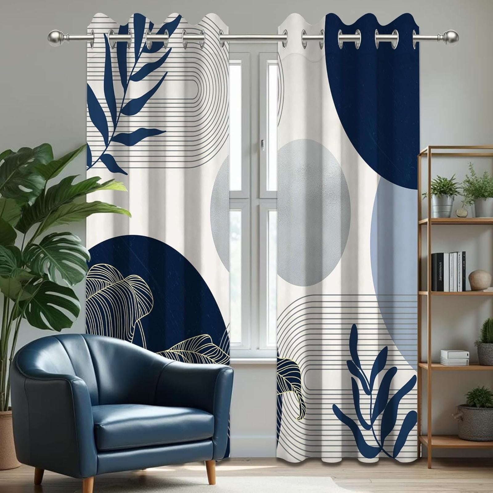 Blue And White Blackout Curtains