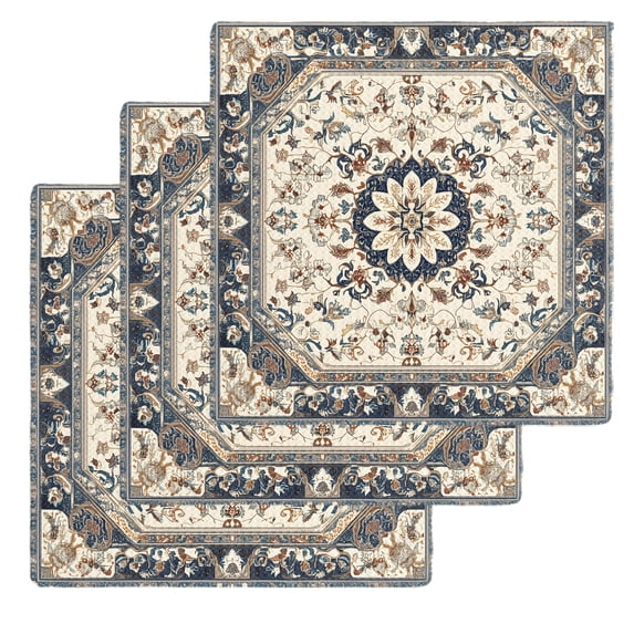 Boho Navy Blue Brown Kitchen Dish Towels for Drying Dishes Set of 3 ...