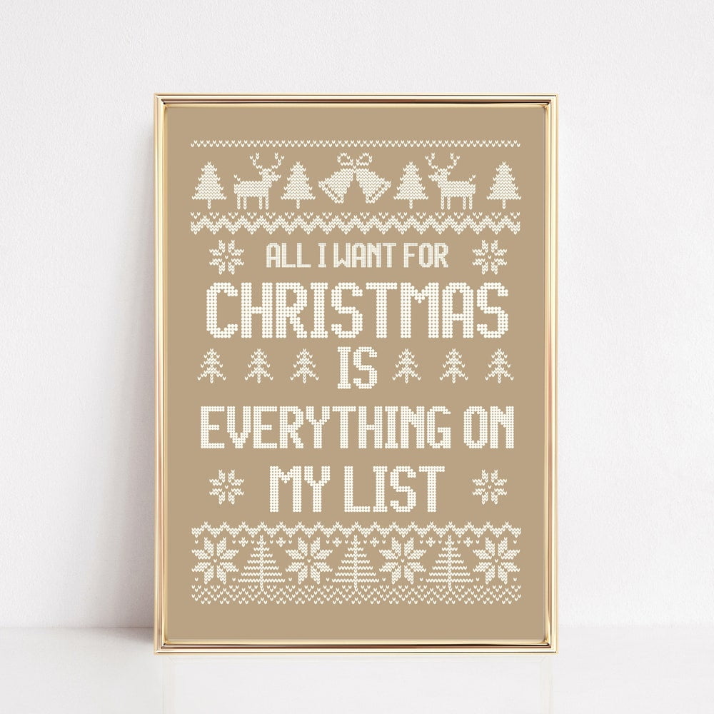 Boho Noel Decor, Noel Print, Noel Wall Art, All I Want For Noel ...