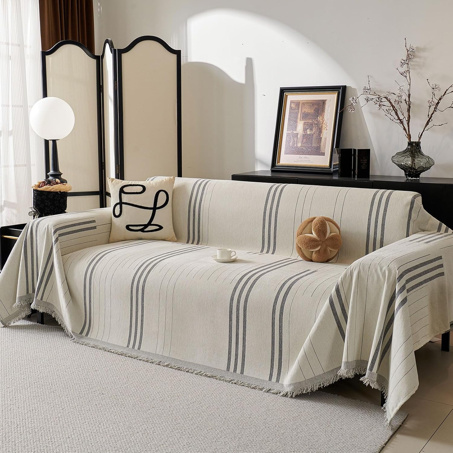 Boho Non Slip Covers Sofa Covers for 3 Cushion Chenille Dog Pet Couch ...