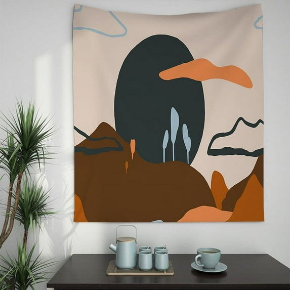 Boho Nordic Art Graffiti Tapestry Wall Hanging Tarot Hippie Rug Home ...