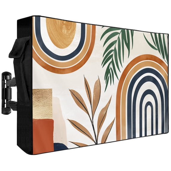 Boho Nordic Outdoor TV Cover 40 to 43 inch Abstract Art Geometric Palm ...