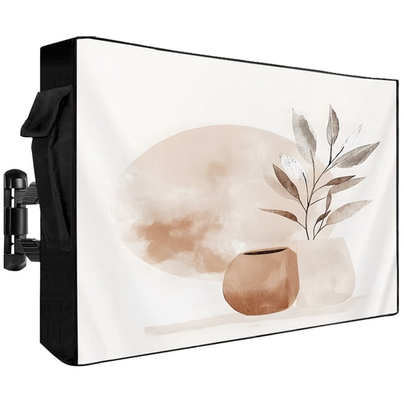 Boho Nordic Outdoor TV Cover 70 to 75 inch Abstract Modern Watercolor ...