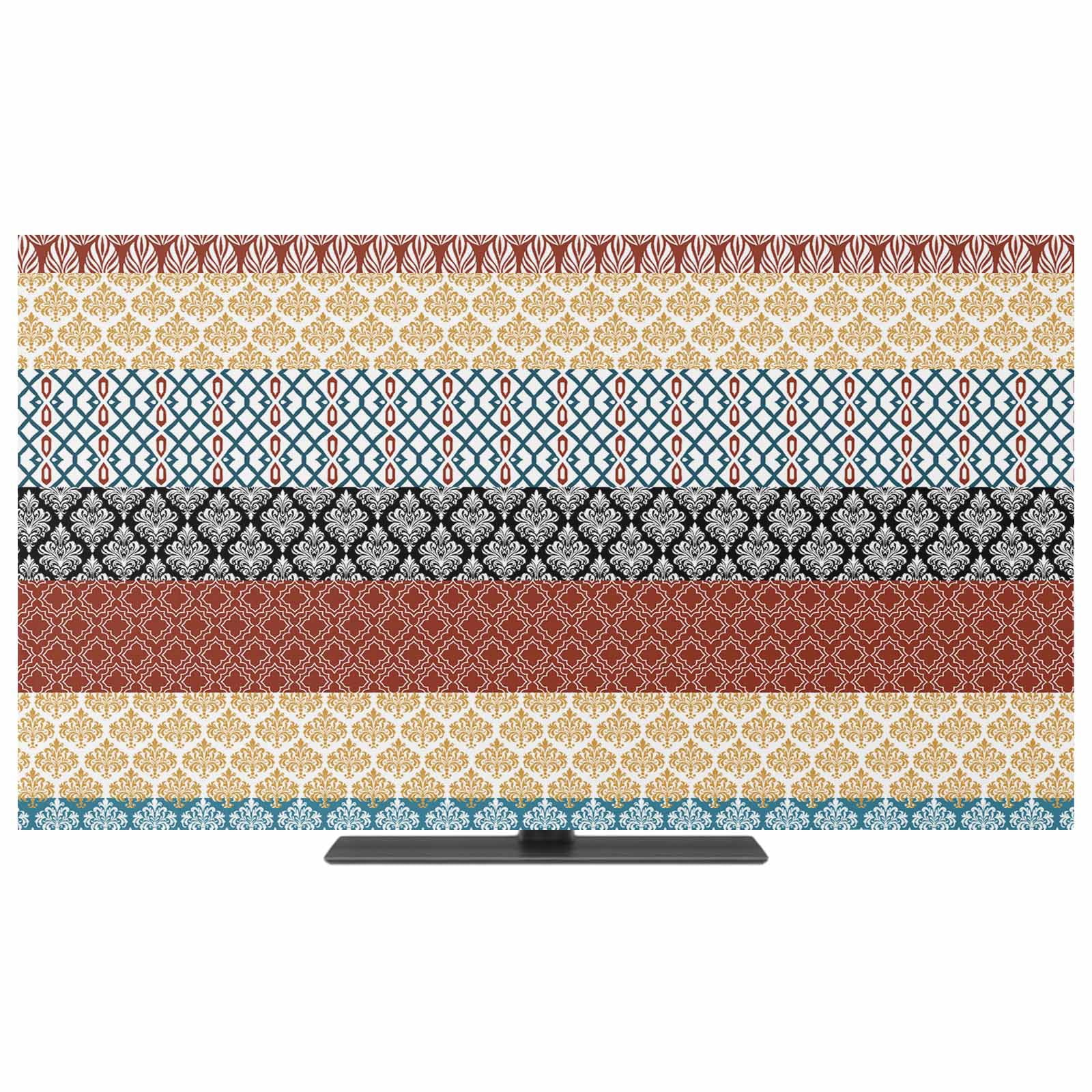 Boho Orange TV Dust Cover,Stretchable TV Screen Desktop Computer ...