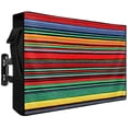 Boho Outdoor TV Cover 60 to 65 inch Bohemian Colorful Stripes Retro ...
