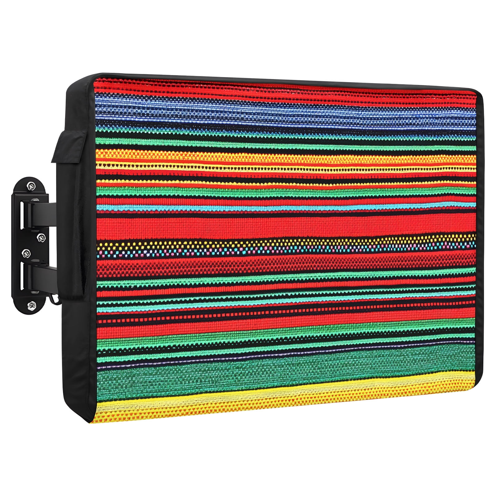 Boho Outdoor TV Cover 80 to 85 Inch Bohemian Colorful Stripes Retro ...