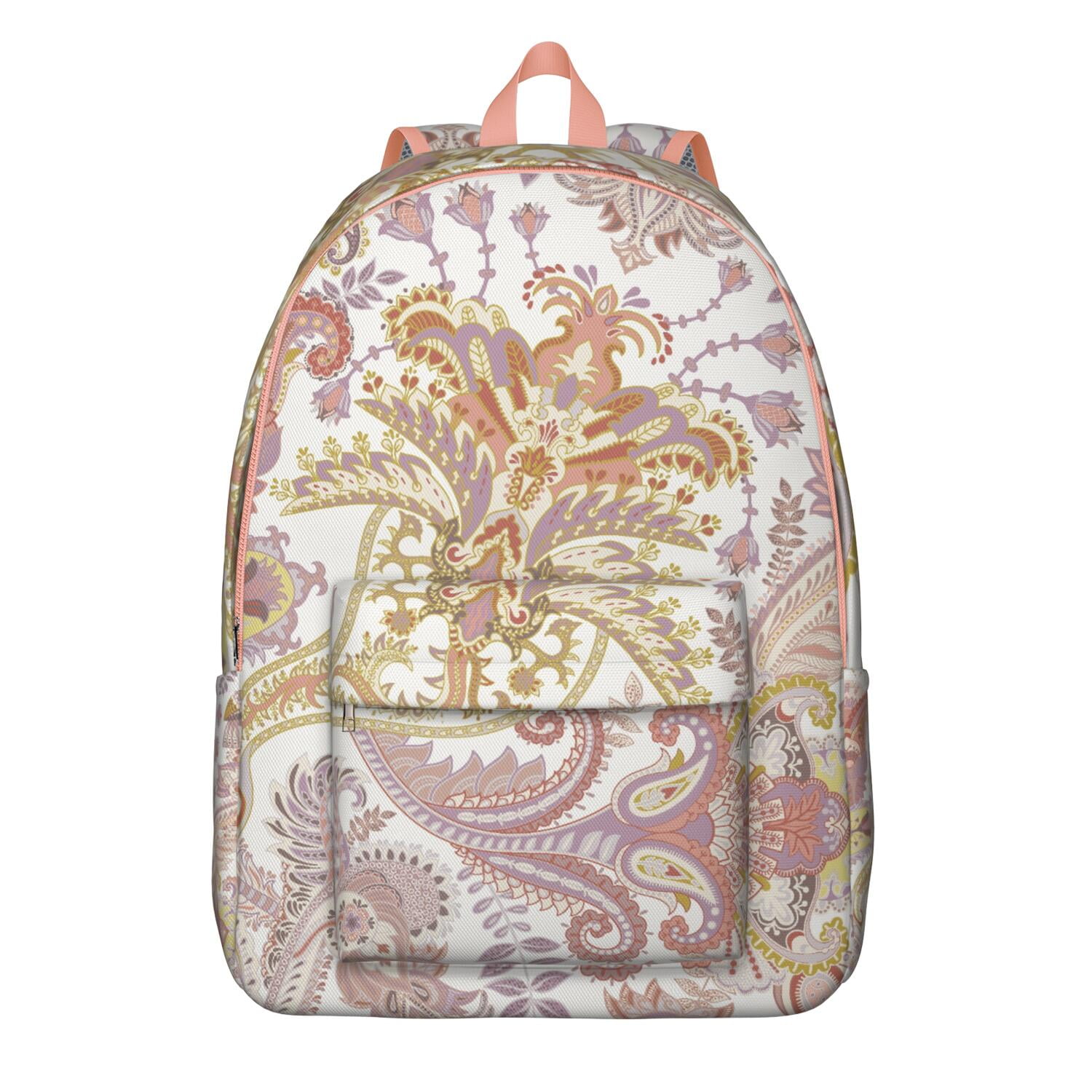 Boho Paisley Backpack, Waterproof and Lightweight with Colorful Retro ...