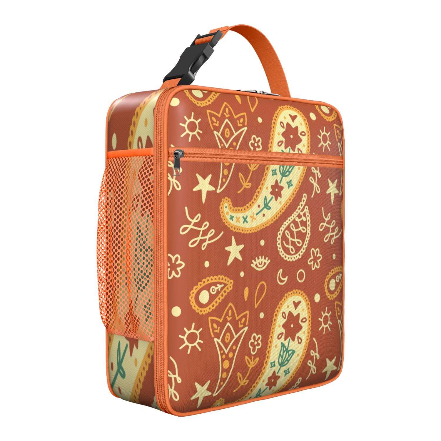 Boho Paisley Floral Vintage Ethnic Pattern Insulated Lunch Bag ...