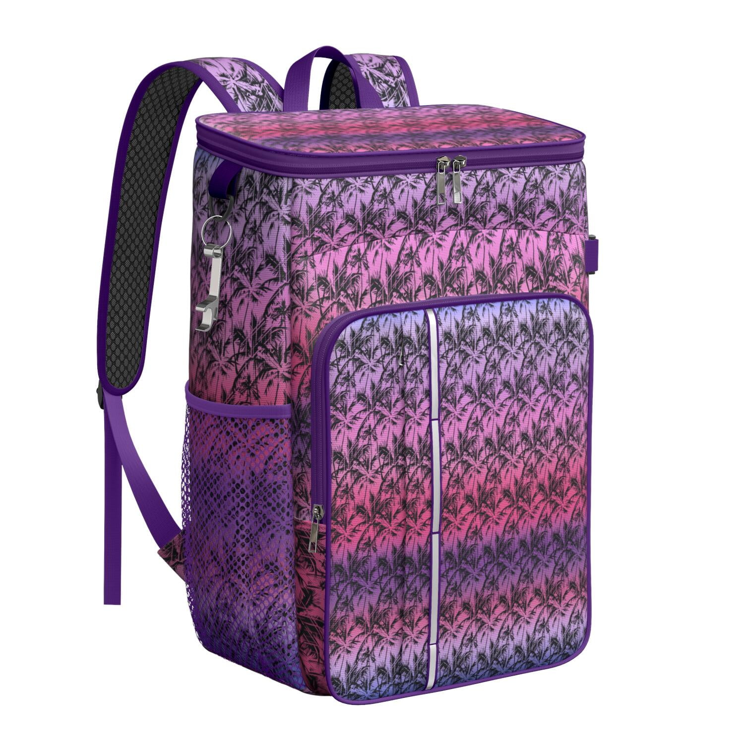 Boho Palm Tree Backpack Cooler, Insulated Leak Proof Waterproof Cooler ...