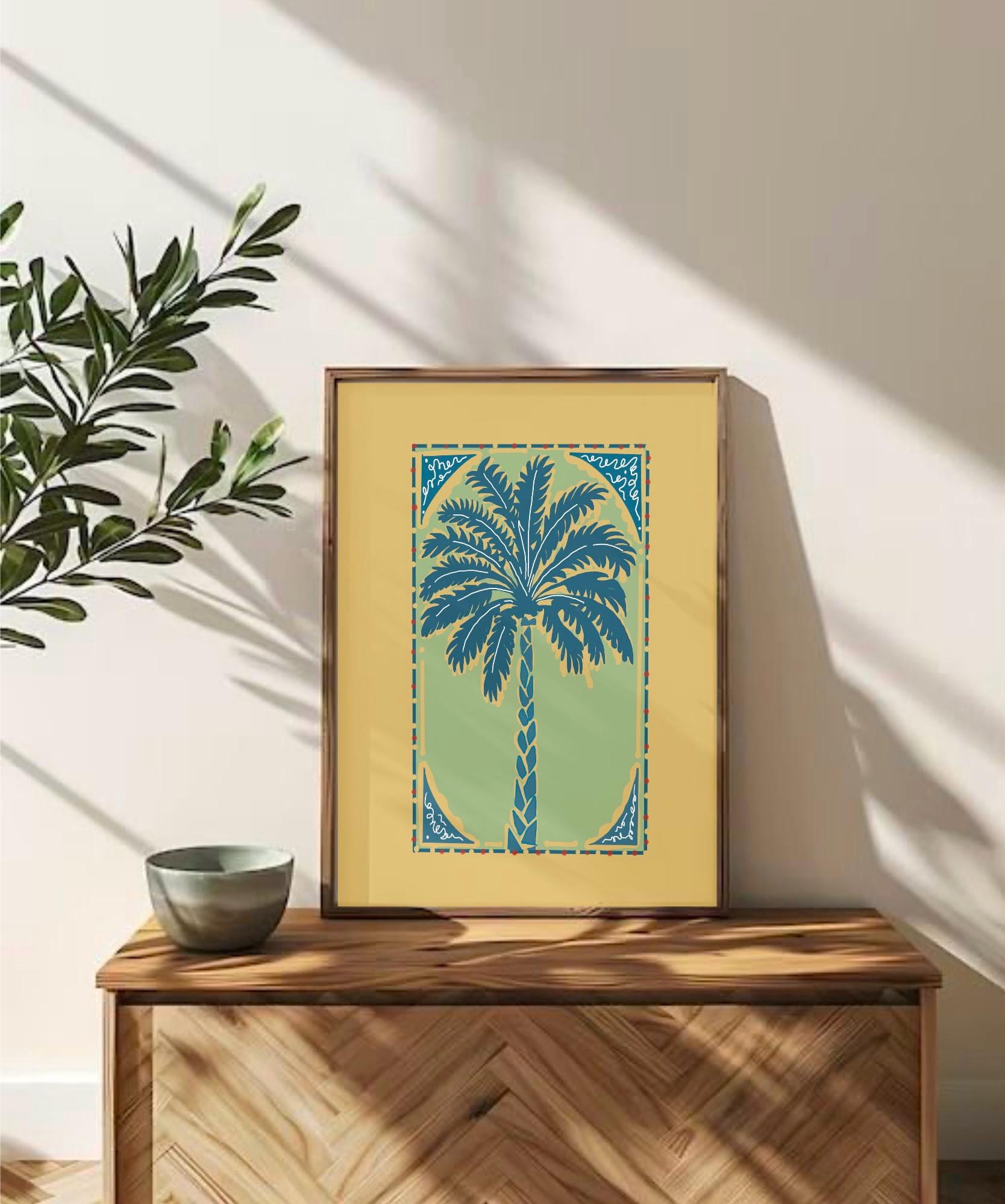 Boho Palm Tree Poster Tropical Botanical Illustration, Poster Home ...