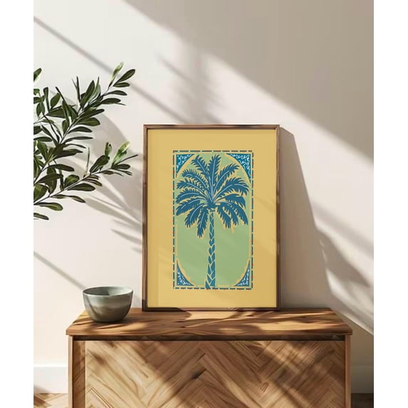Boho Palm Tree Poster Tropical Botanical Illustration , Poster Print ...