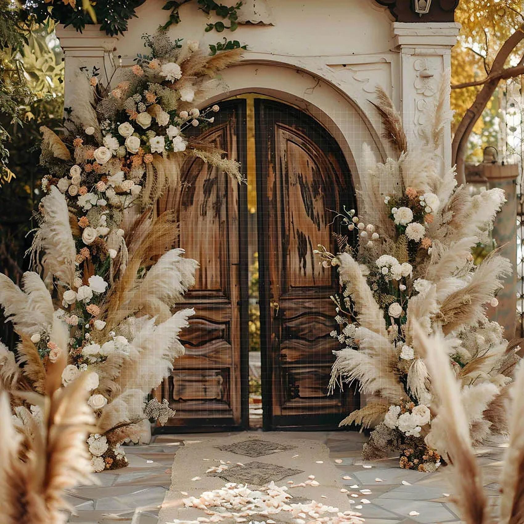 Boho Pampa Floral Arches Adult Birthday Maternity Wedding Portrait r ...