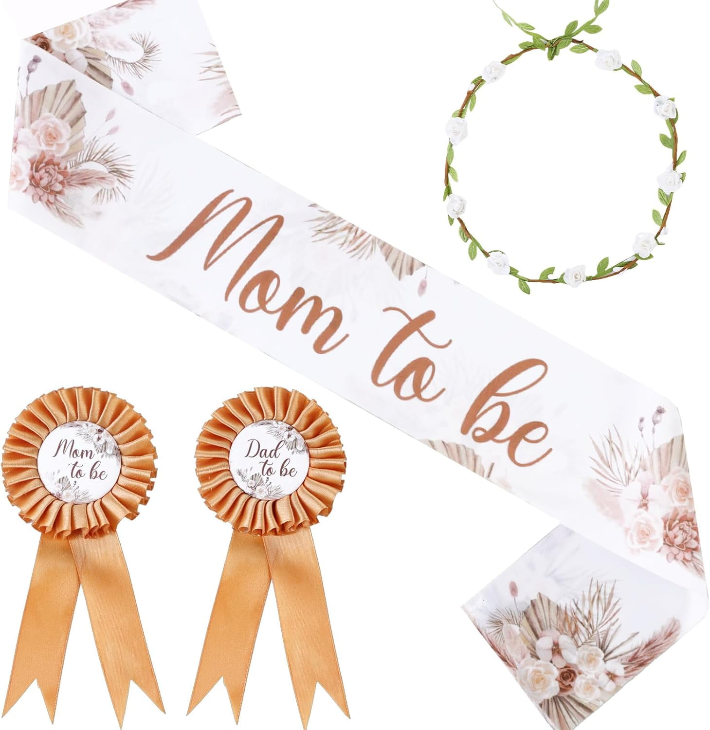 Boho Pampas Baby Shower Decorations, Pampas Grass Mom to Be Maternity ...