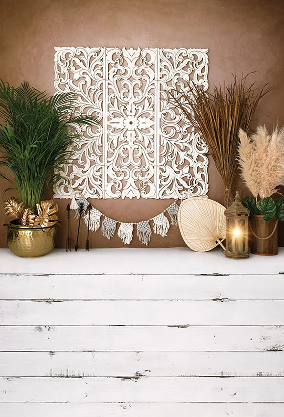 Boho Pampas Flower Indoor Window Birthday Wedding Maternity Portrait r ...