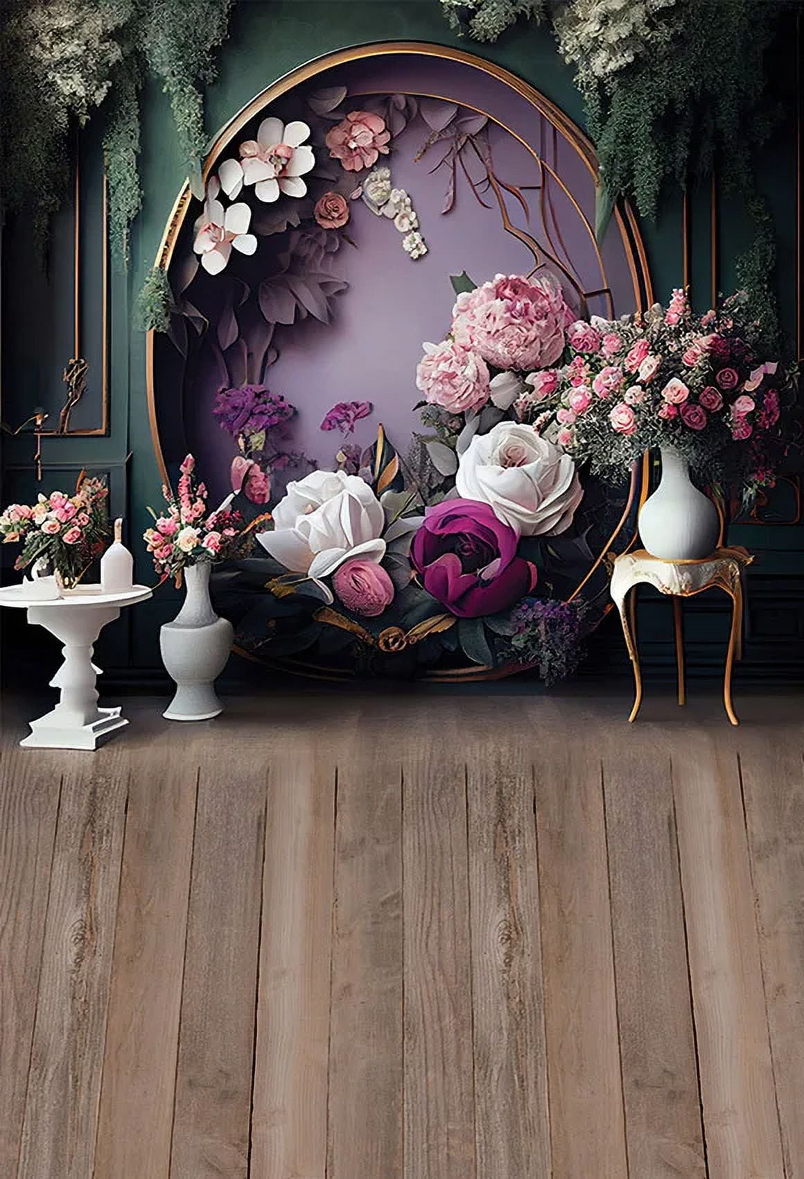 Boho Pampas Flower Indoor Window Birthday Wedding Maternity Portrait r ...