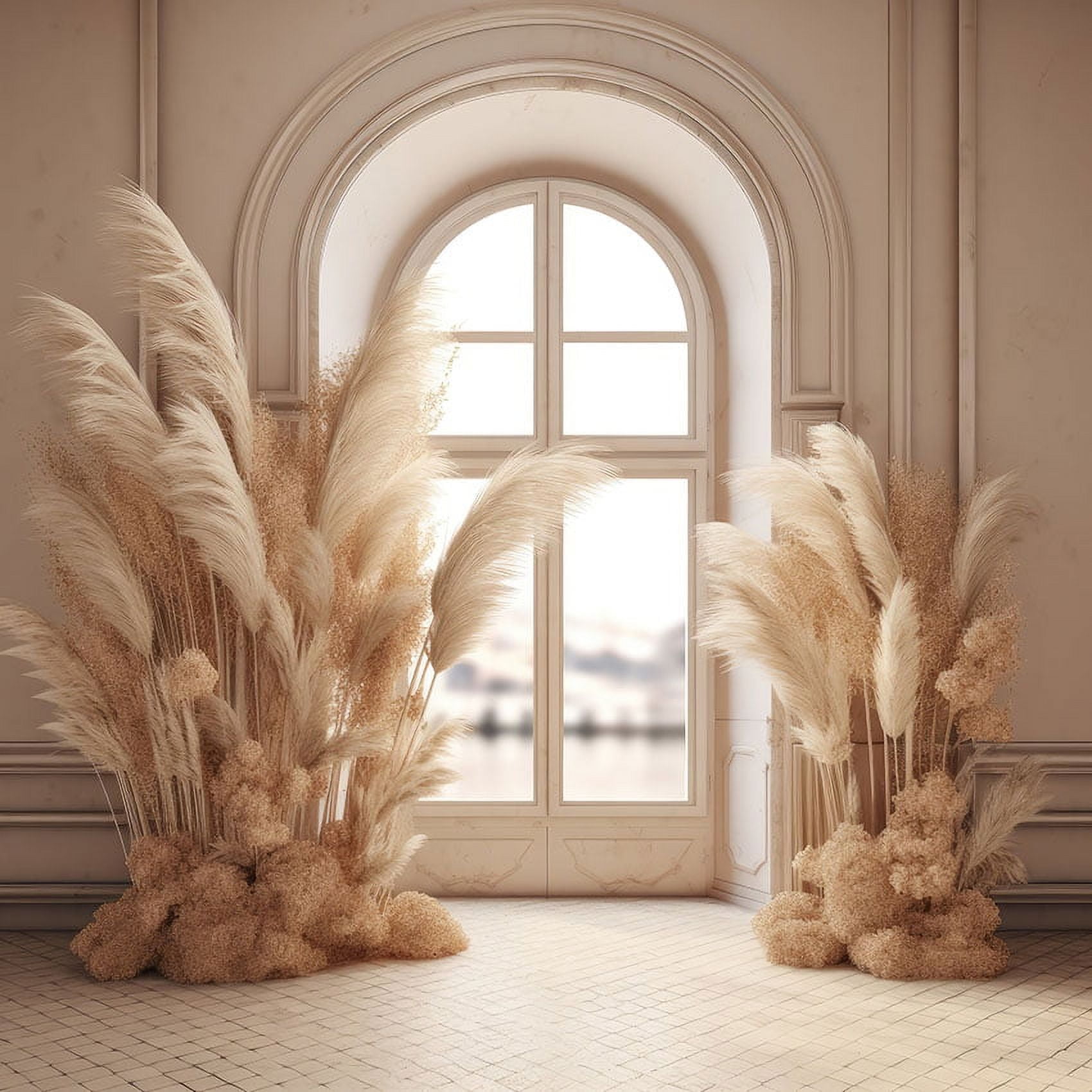 Boho Pampas Grass Flowers Birthday Party Wedding Maternity Portrait r ...