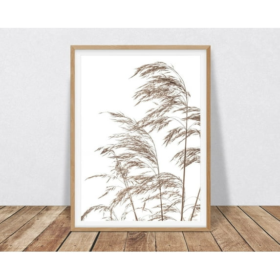Boho Pampas Grass Print, Wall Art, Pampas Grass Art, Wheat Print ...