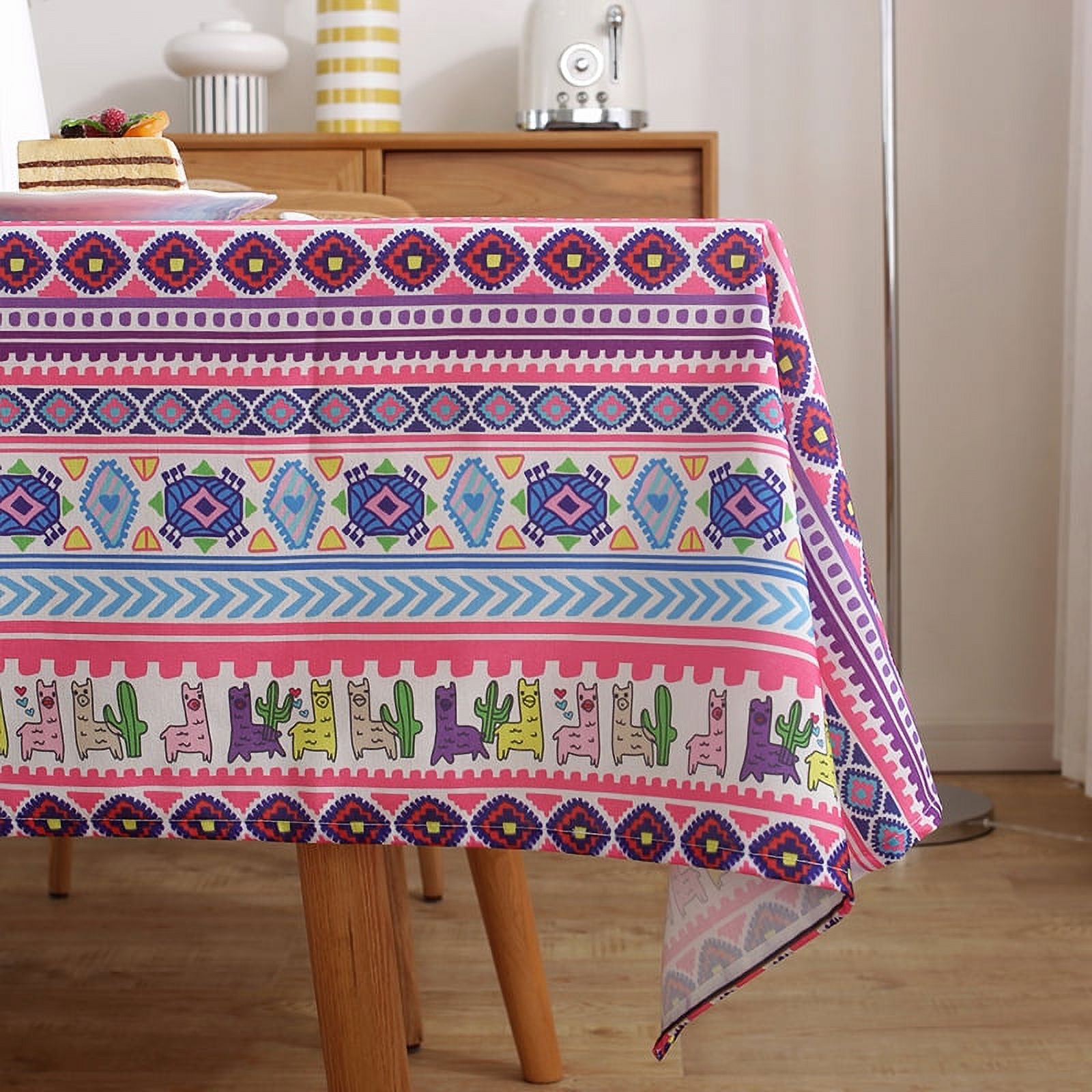 Boho Pastoral Tablecloth Rectangular Home Vintage Dormitory Student ...