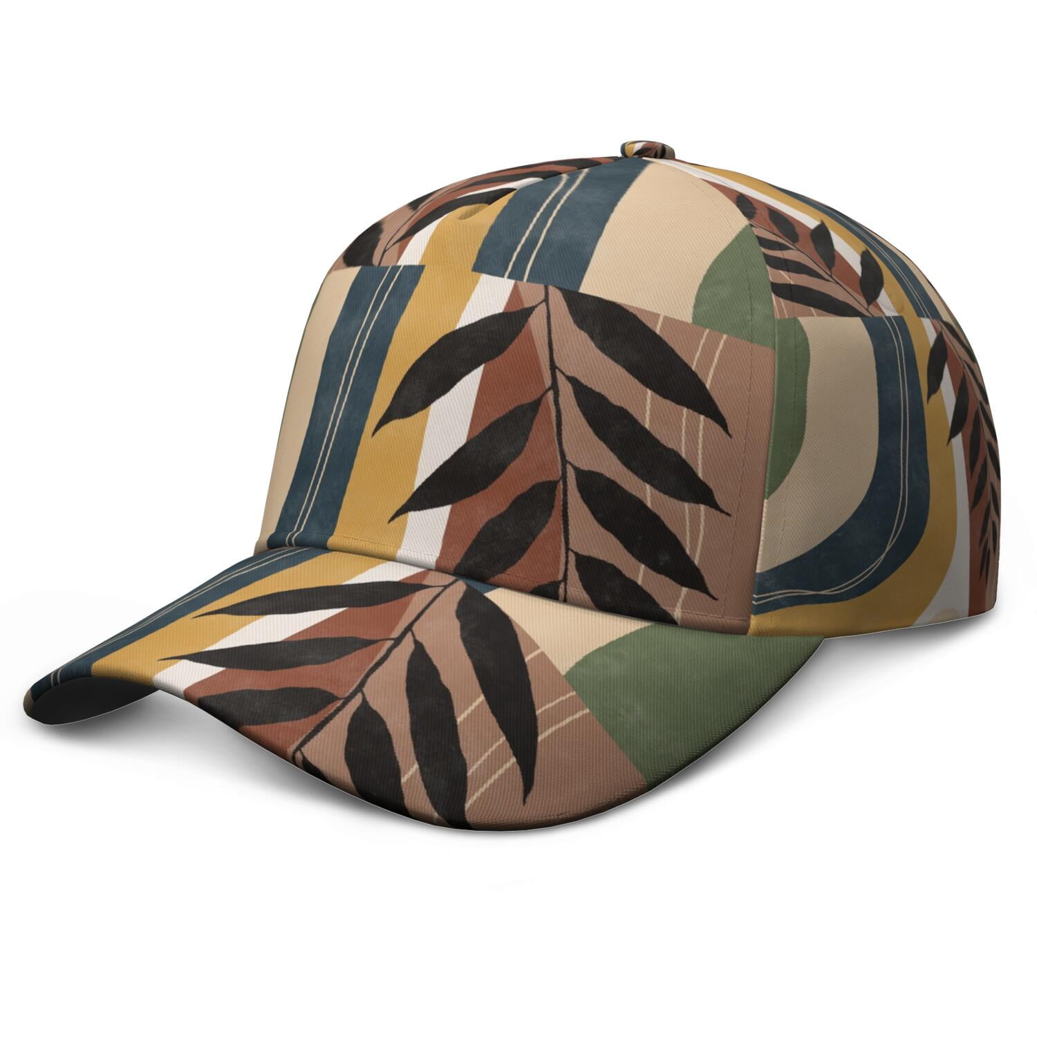 Boho Pattern Baseball Cap – Ink Sketch Style Vintage Dad Hat for Men ...