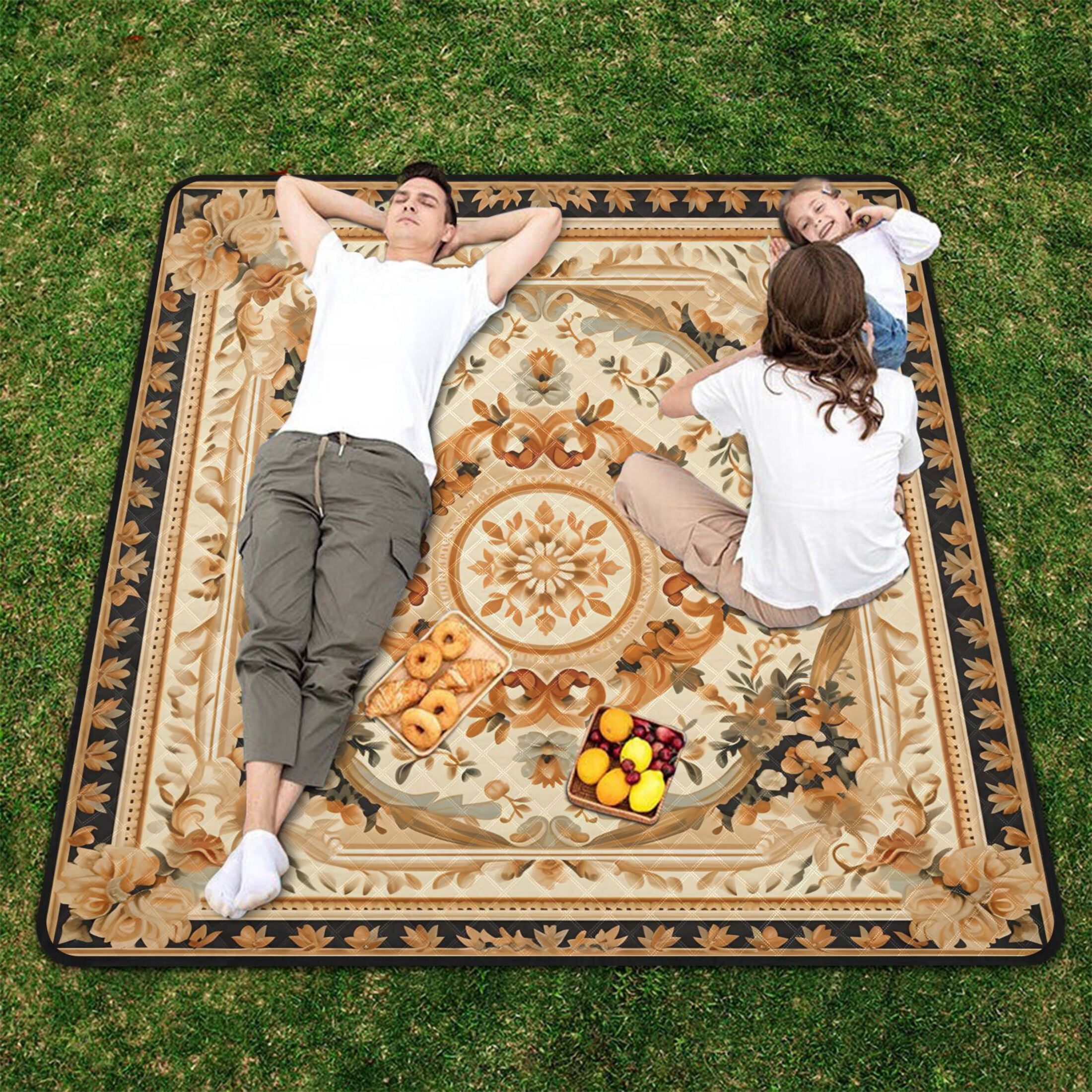 Boho Pattern Bohomia Beach Blanket Outdoor Picnic Blanket 78"x 78 ...