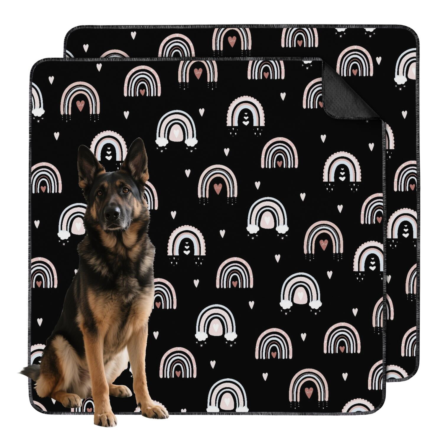 Boho Pattern Puppy Housebreaking Mat, Large 48x48 Inch Washable ...