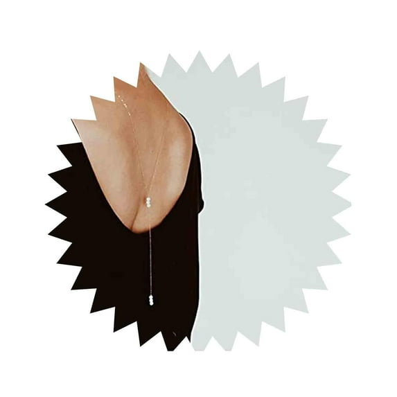 Boho Pearl Back Chain Necklace Silver Backdrop Necklace Body Chain ...