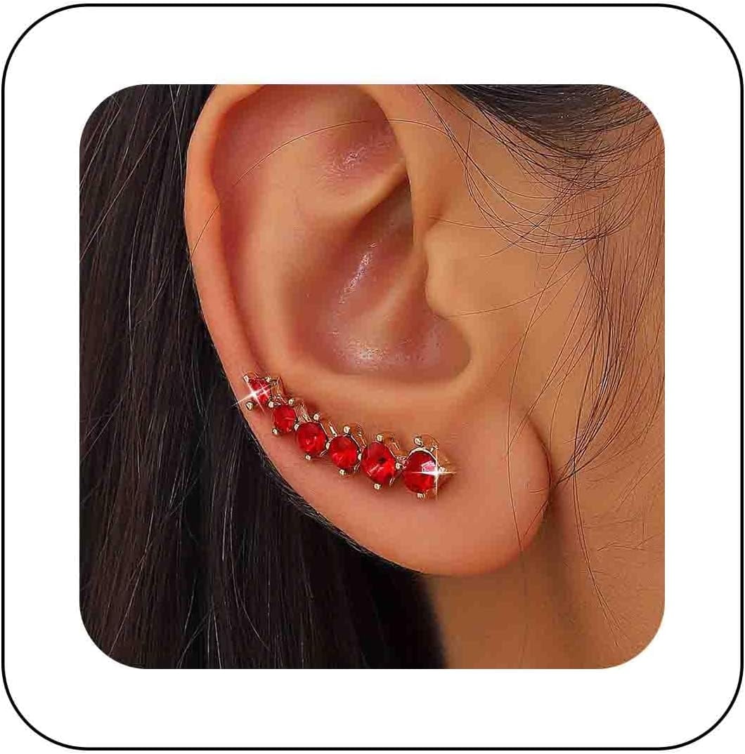 Boho Pearl Ear Climber Earrings White Pearl Crawler Earrings Gold Pearl Cuff Climber Earrings ...