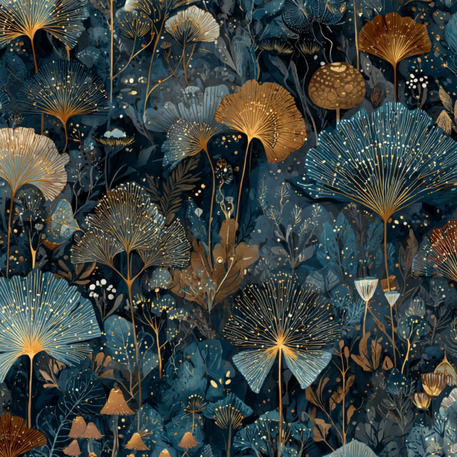 Boho Peel and Stick Wallpaper Whimsical Woodland Scene Illuminated Path ...