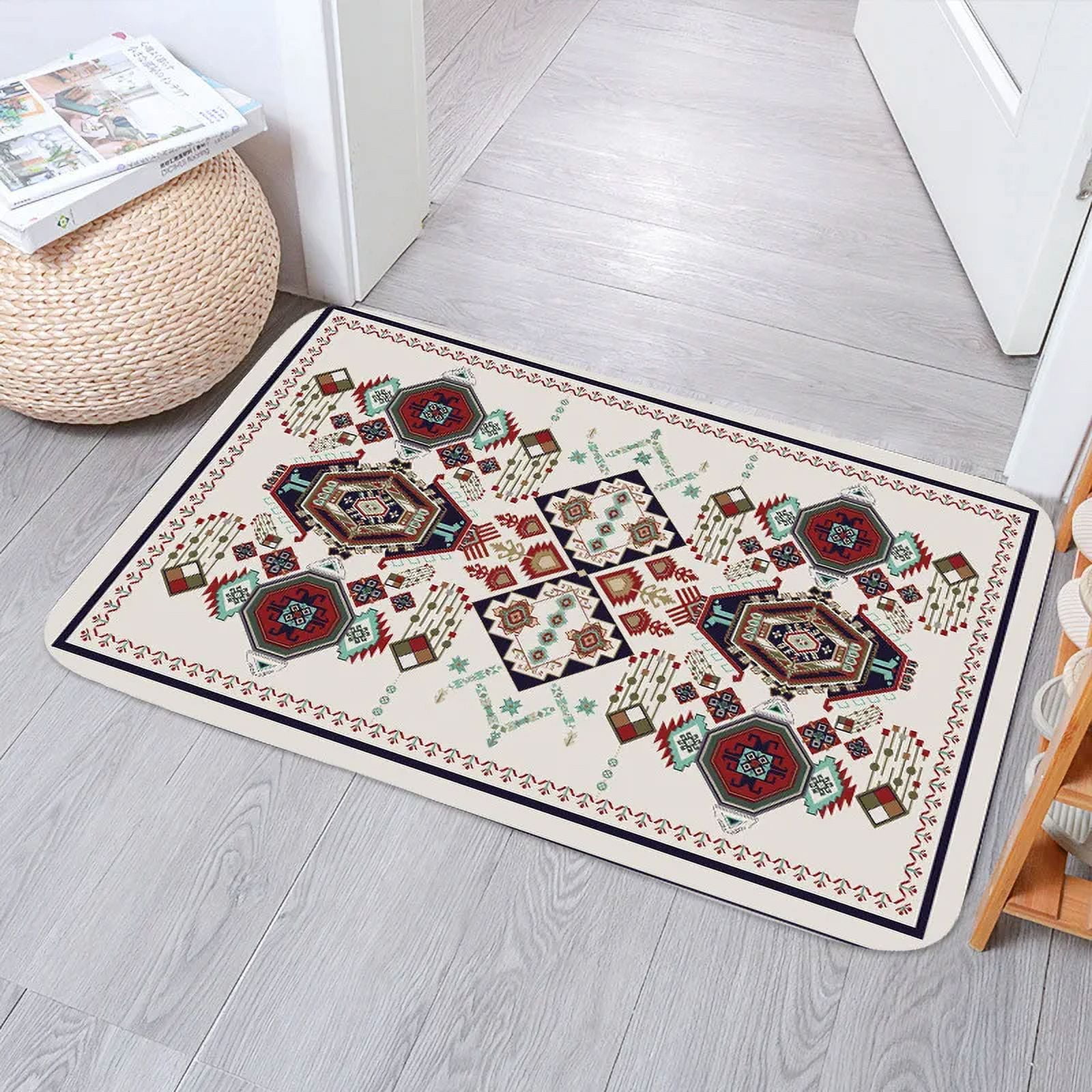 Boho Persian Rug Pattern Entrance Doormat Carpet Kitchen Bathroom Mats ...