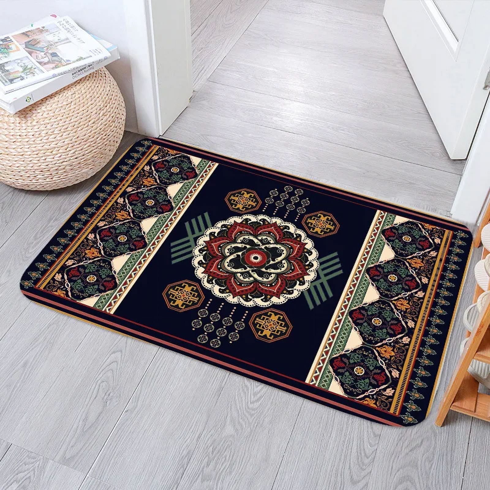 Boho Persian Rug Pattern Entrance Doormat Carpet Kitchen Bathroom Mats ...