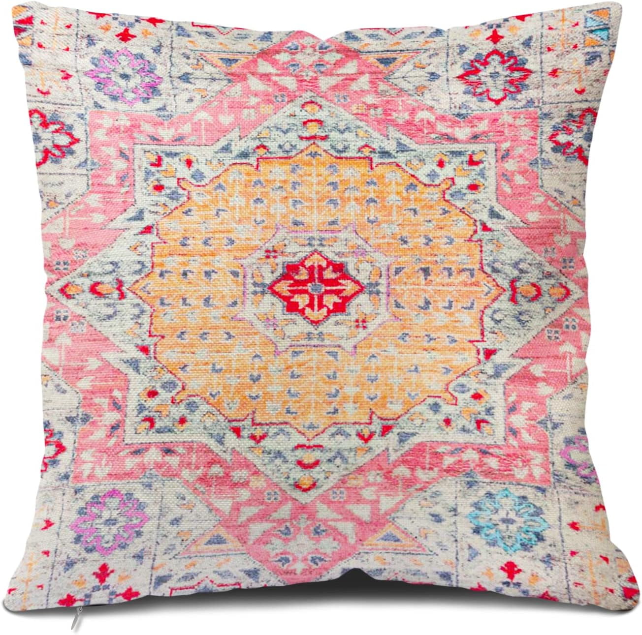 Boho Persian Turkish Throw Pillow Covers - 18 x 18 Inches Decorative ...