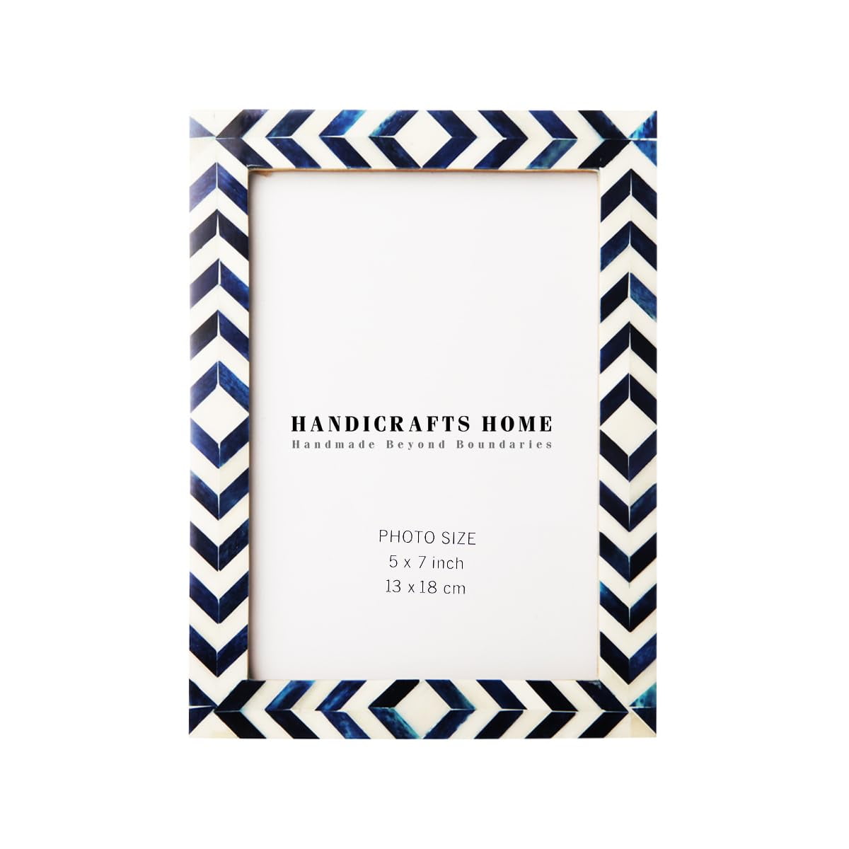 Boho Picture Frames Wall Decor, Handmade Chevron Pattern Photo Frame ...