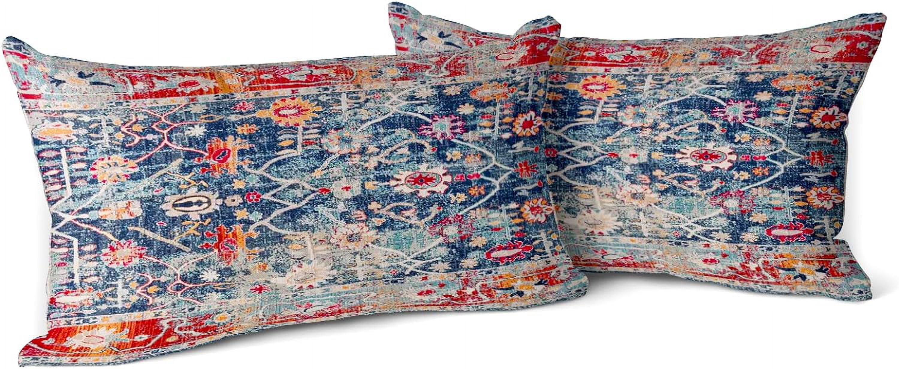 Boho Pillow Covers 12x20 inch Set of 2 Bohemian Carpet Throw Pillows ...