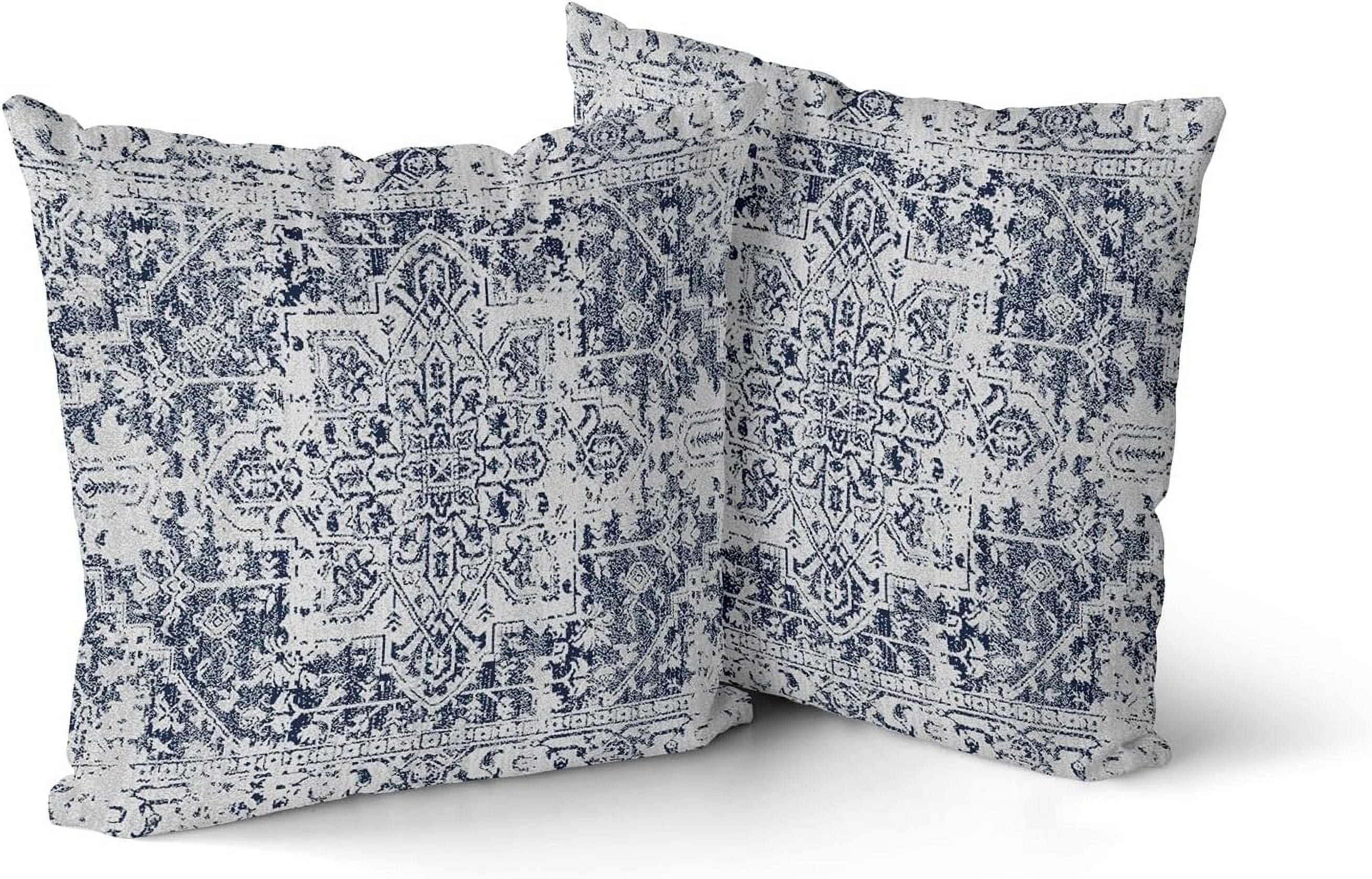 Customer reviews for Boho Pillow Covers 18x18 Inch Set of 2,Blue and ...